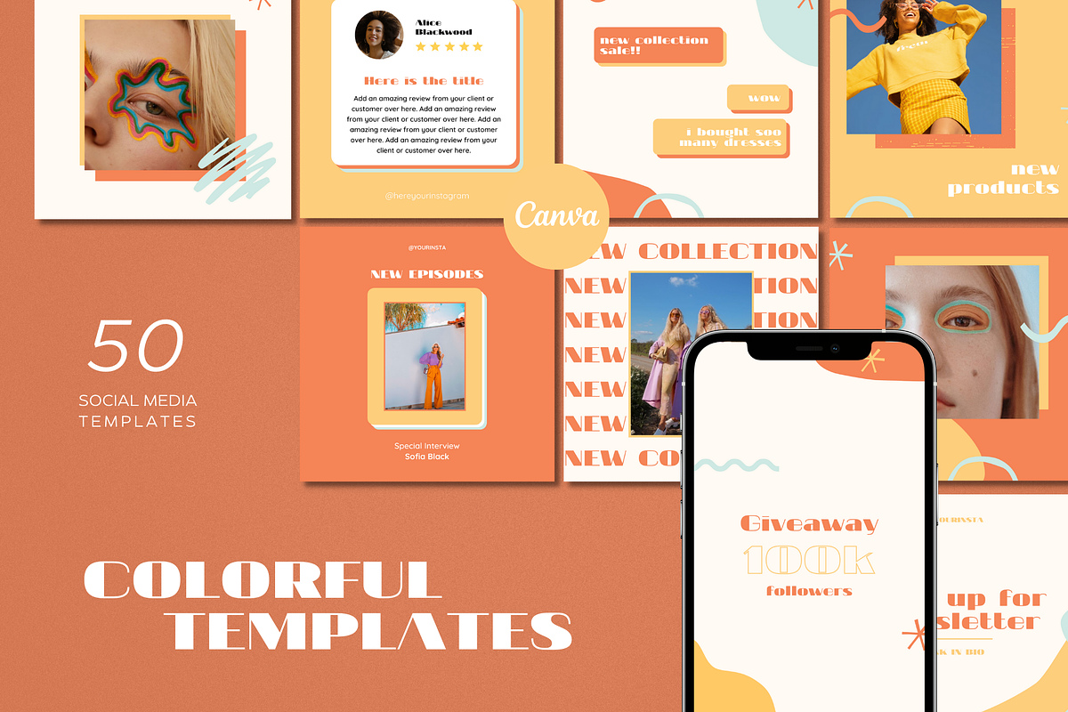 Colorful Instagram Template Canva