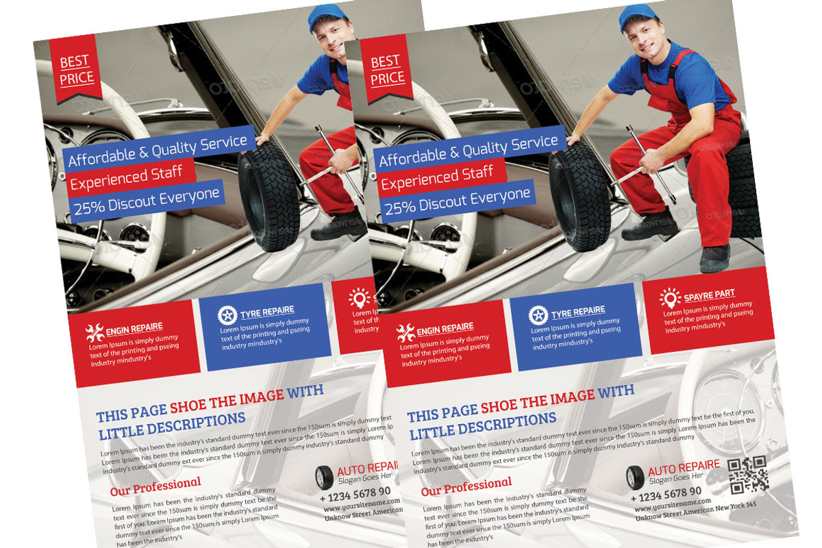 Auto Service Flyer Template, a Flyer Template by TheGraphicsWorld