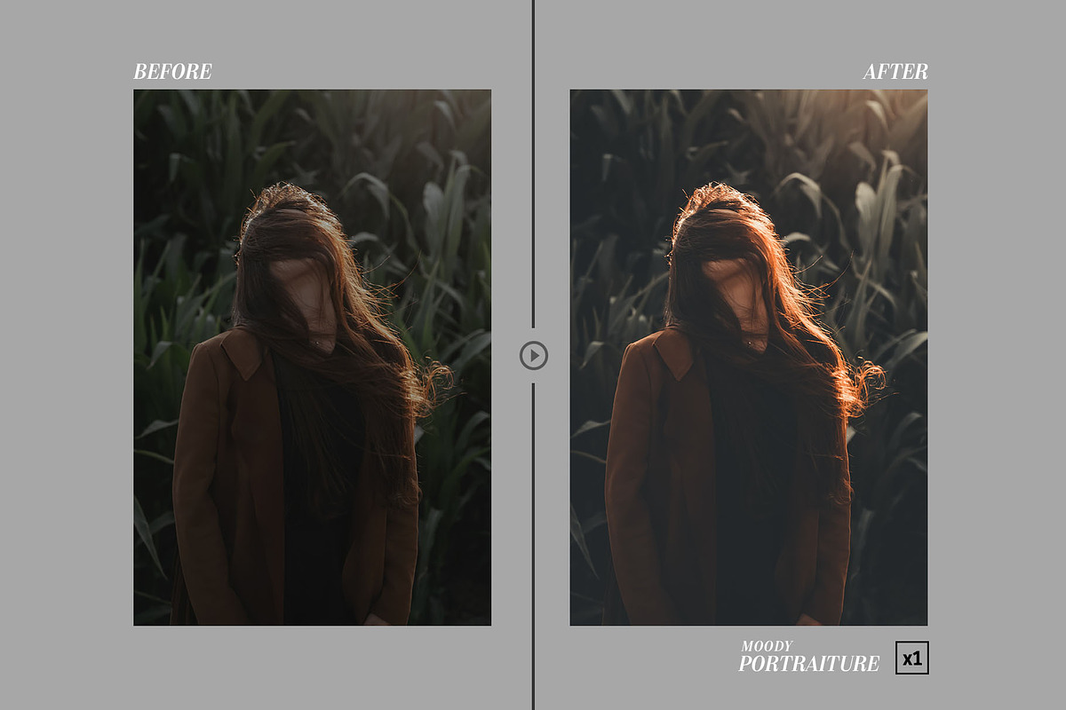 Moody Portraiture - Action and Presets