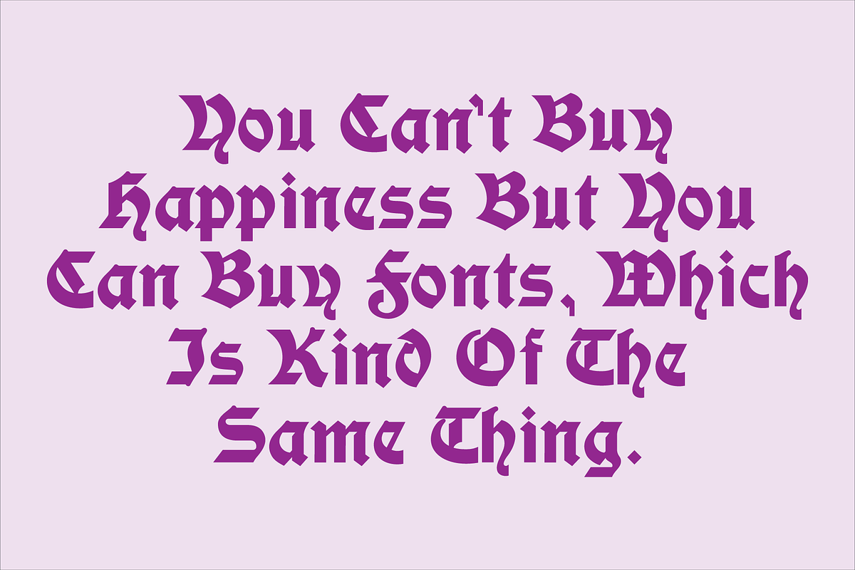 Display Gothic Font, a Blackletter Font by GG Design