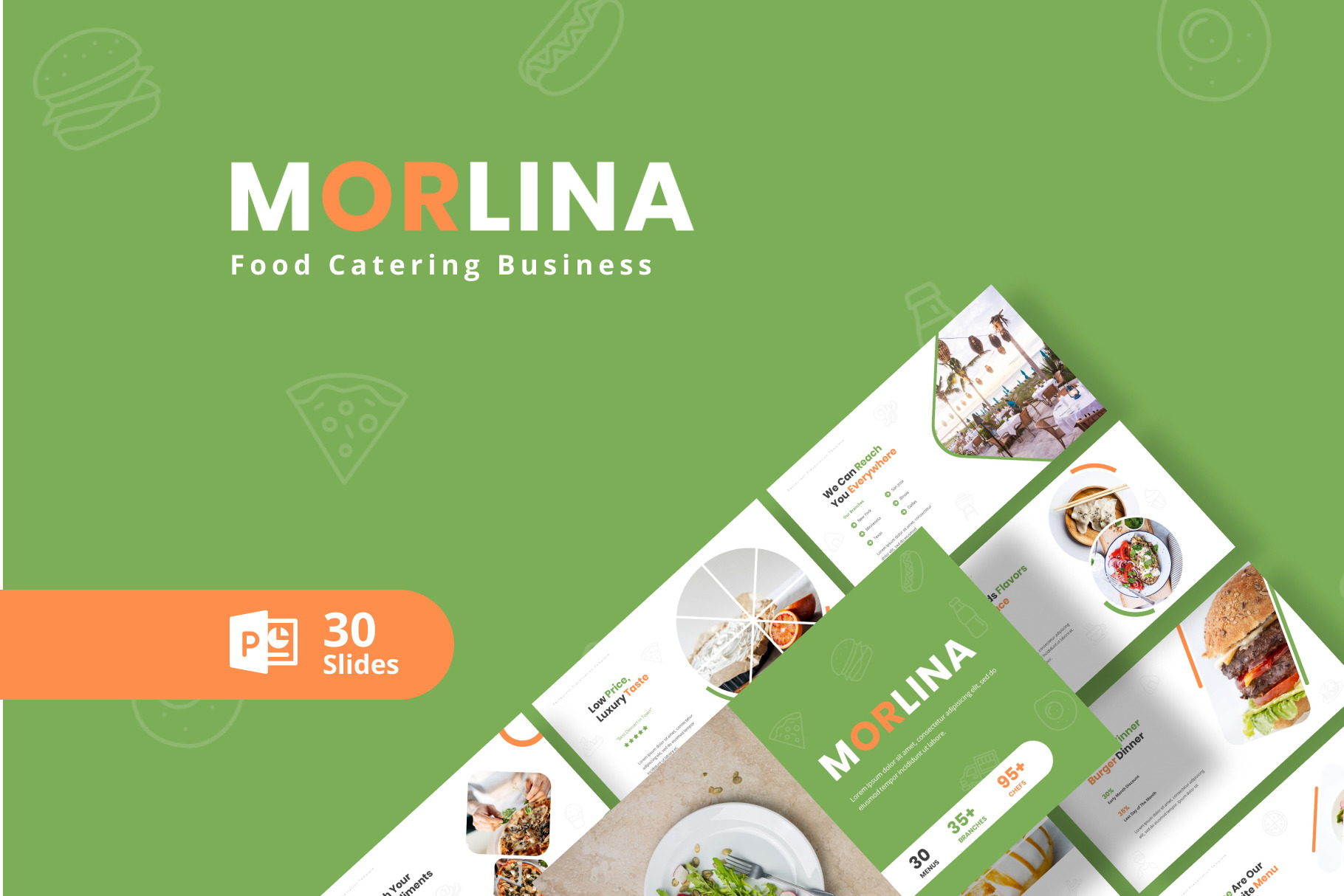 Food Catering Business PowerPoint, a Presentation Template by Ants Theme