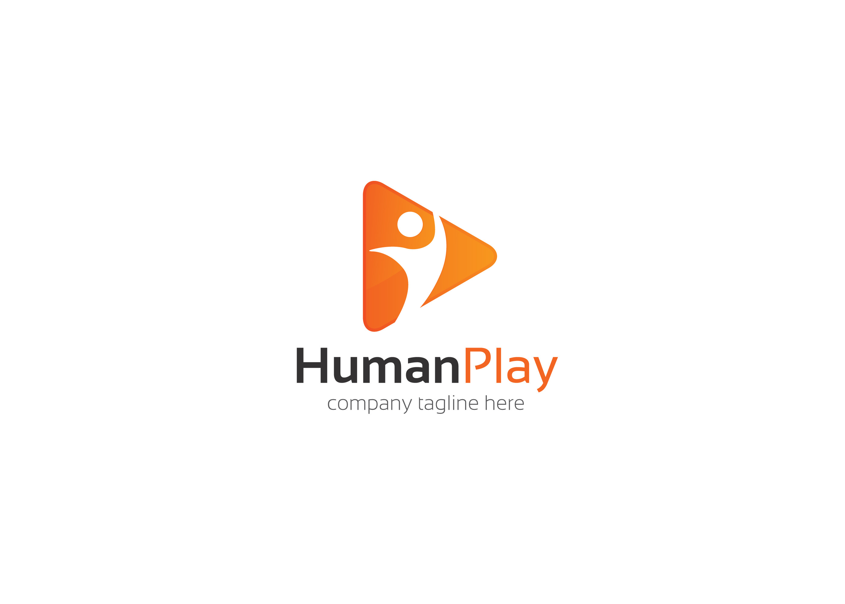 Human Play Logo, a Branding & Logo Template by XpertgraphicD