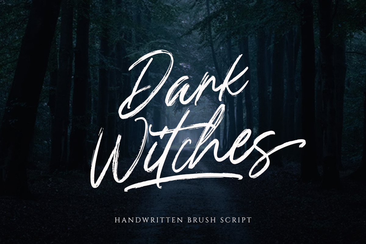 Dark Witches - Handwritten Brush, a Script Font by Rillatype