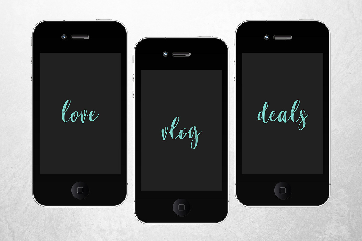 TEXT Theme Instagram Icons, a Social Media Template by Rachel Harper ...
