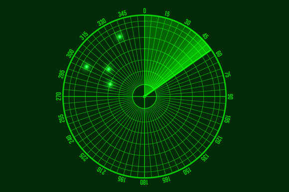 Green Radar Screen, an Object Graphic by in8finity
