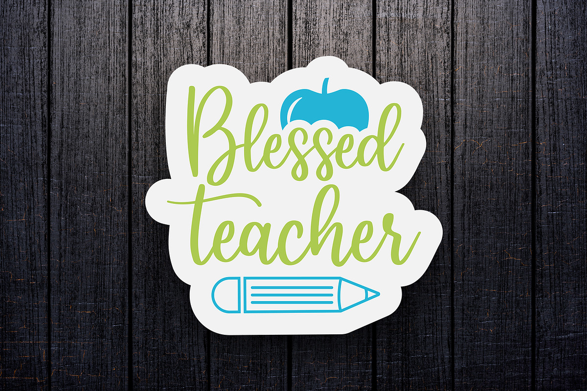 Teacher Sticker SVG Bundle, an Education Illustration by thefutive