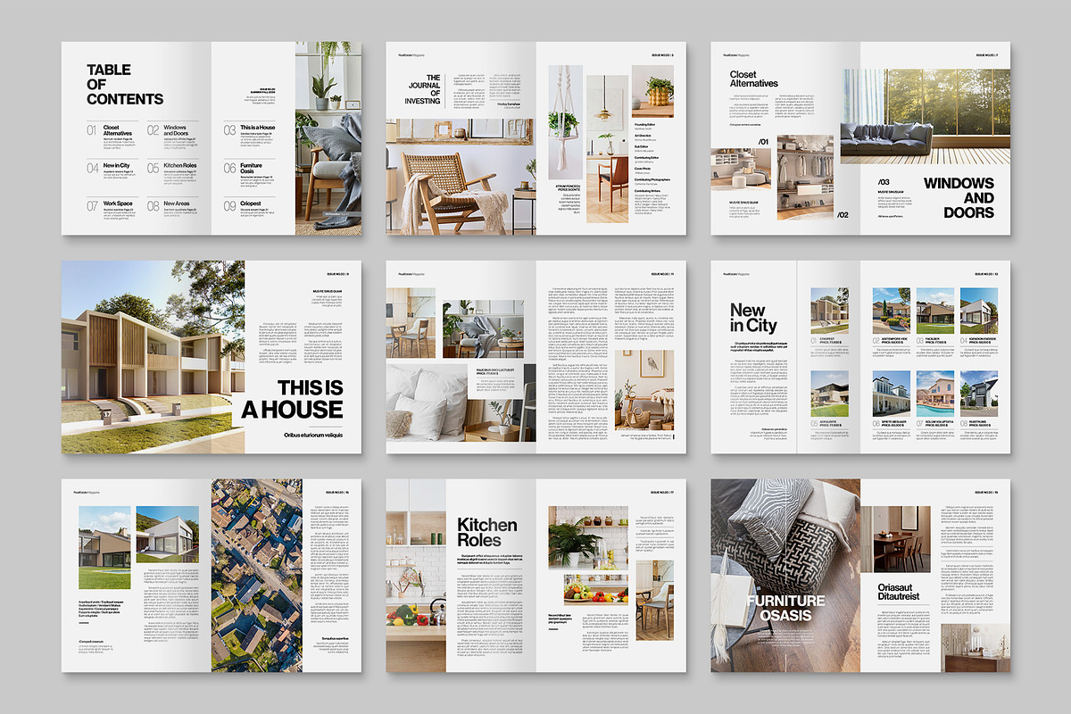 Real Estate Magazine Template, a Brochure Template by BrandPacks
