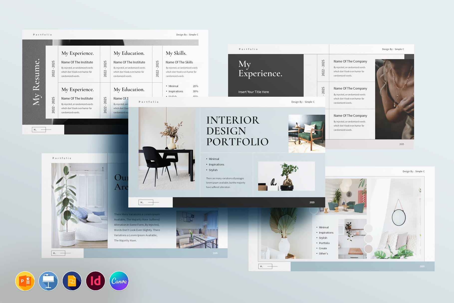 Interior Design Portfolio Template, a Presentation Template by ...