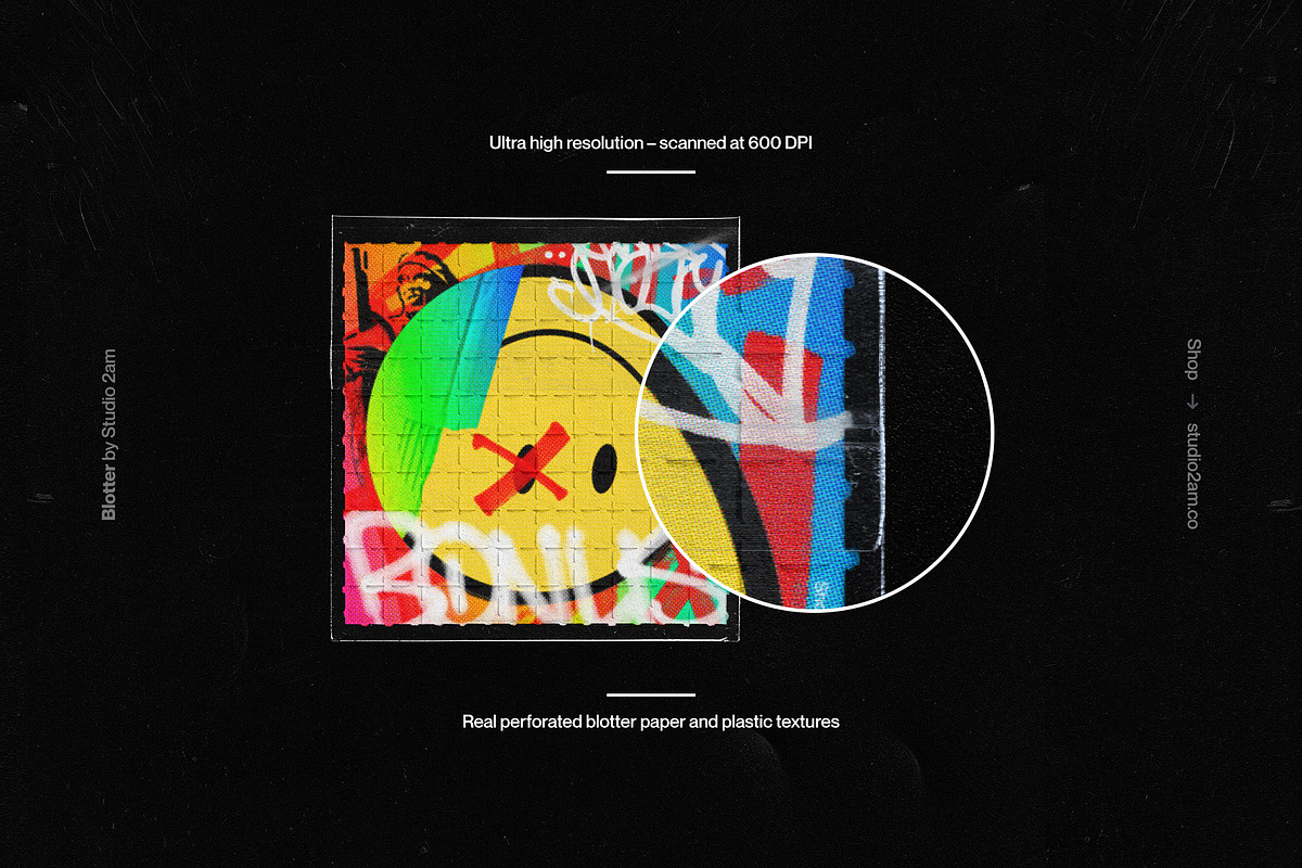 Blotter - LSD Paper Mockup, a Texture Graphic by Studio 2am