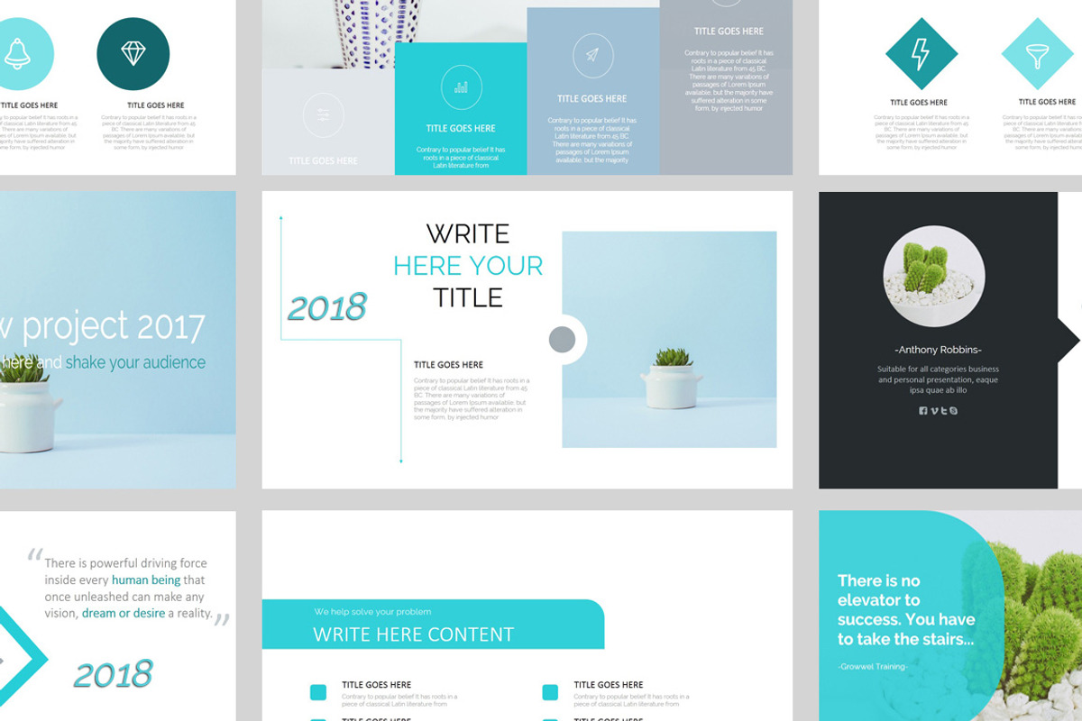 2018 Project Google Slide Template, a Presentation Template by SlideBester