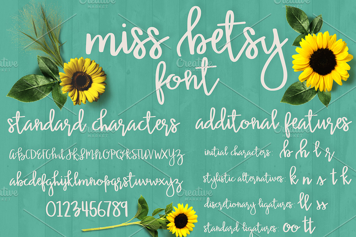 Miss Betsy Font, a Script Font by Miss Kate