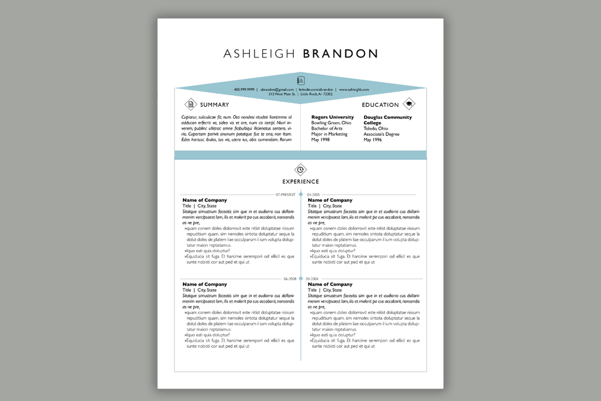 Editable Word and InDesign Resume, a Resume Template by Scribbled ...
