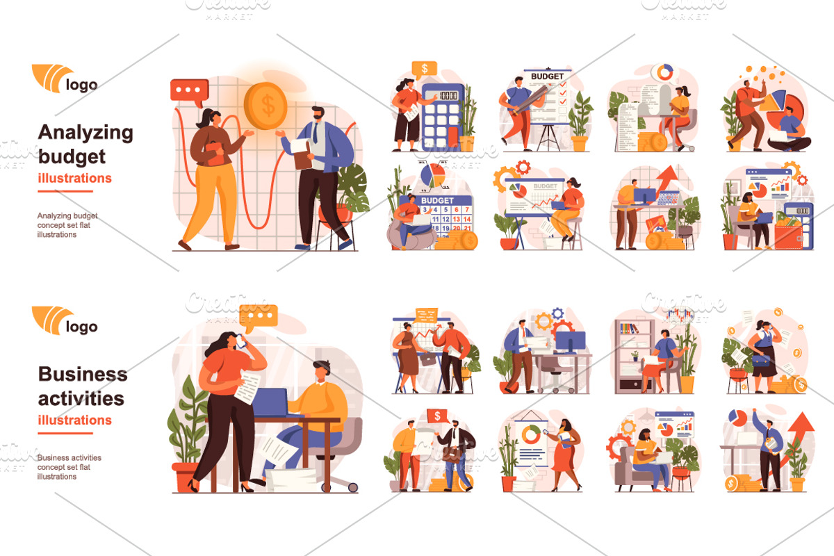 Bundle Concept Vector Illustrations, a Templates & Theme by alexdndz