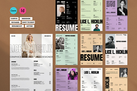 Alina Resume Template | Resume Templates ~ Creative Market