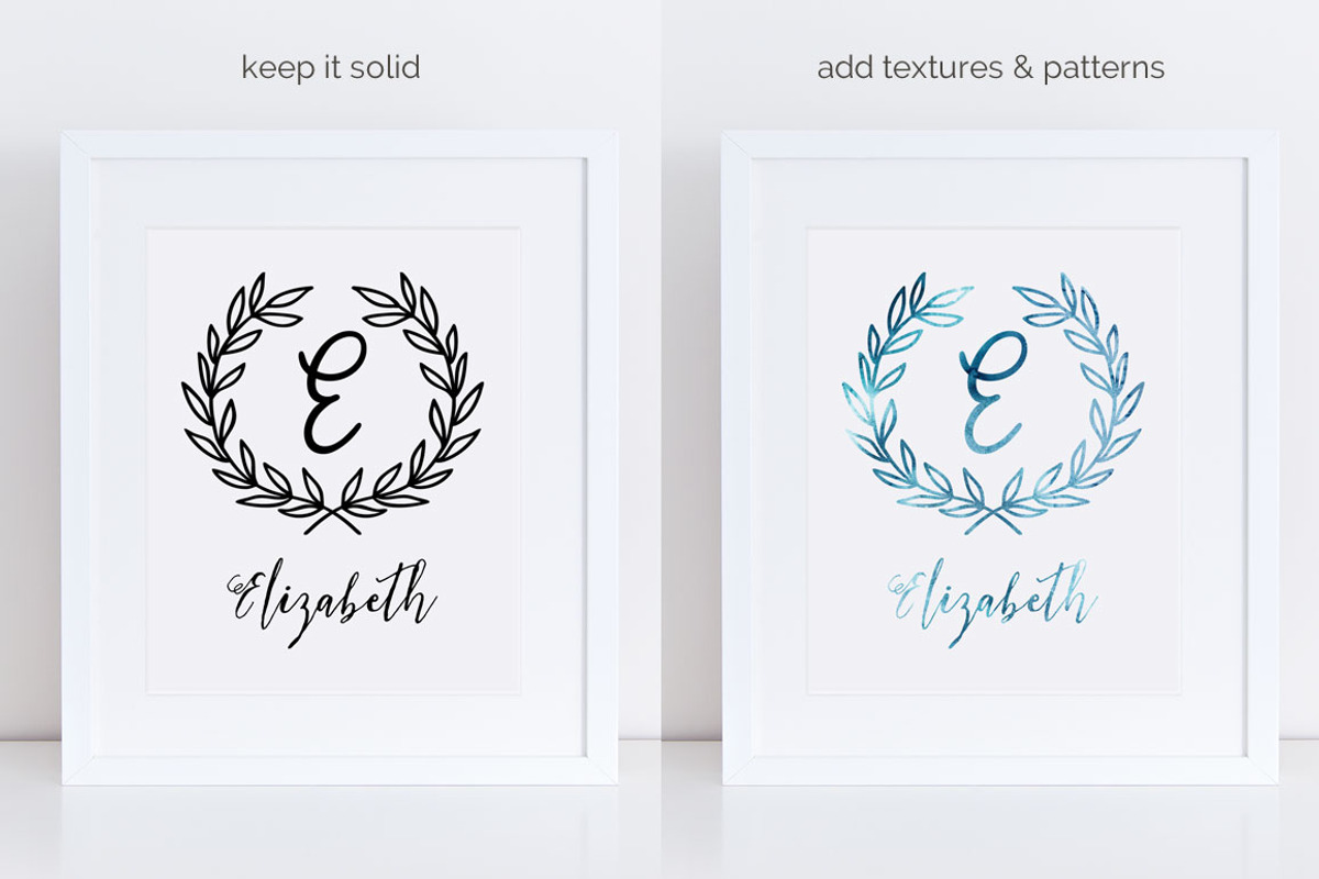 Wreath Monograms Dingbat Font, a Symbol Font by k.becca