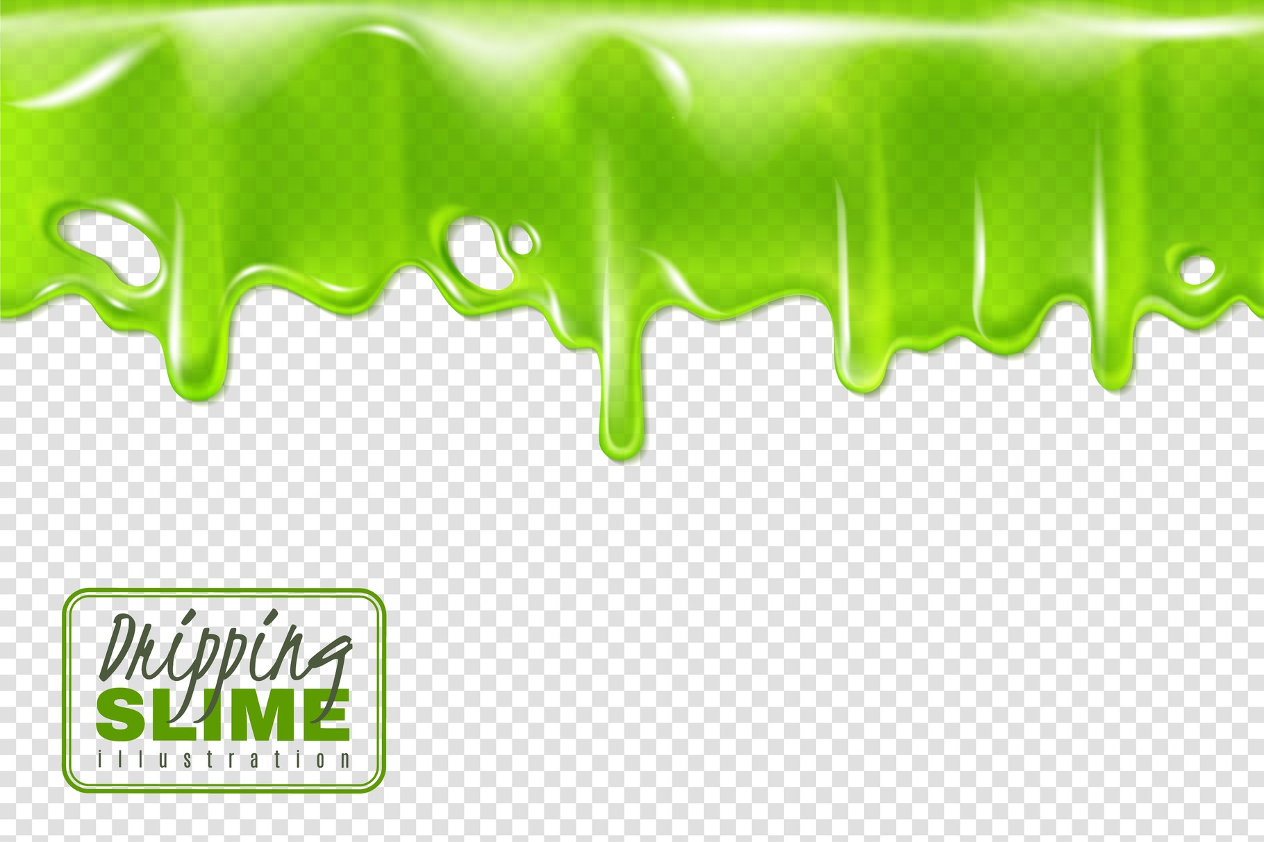 Dripping green slime. Slimy toxic, an Object Graphic by YummyBuum