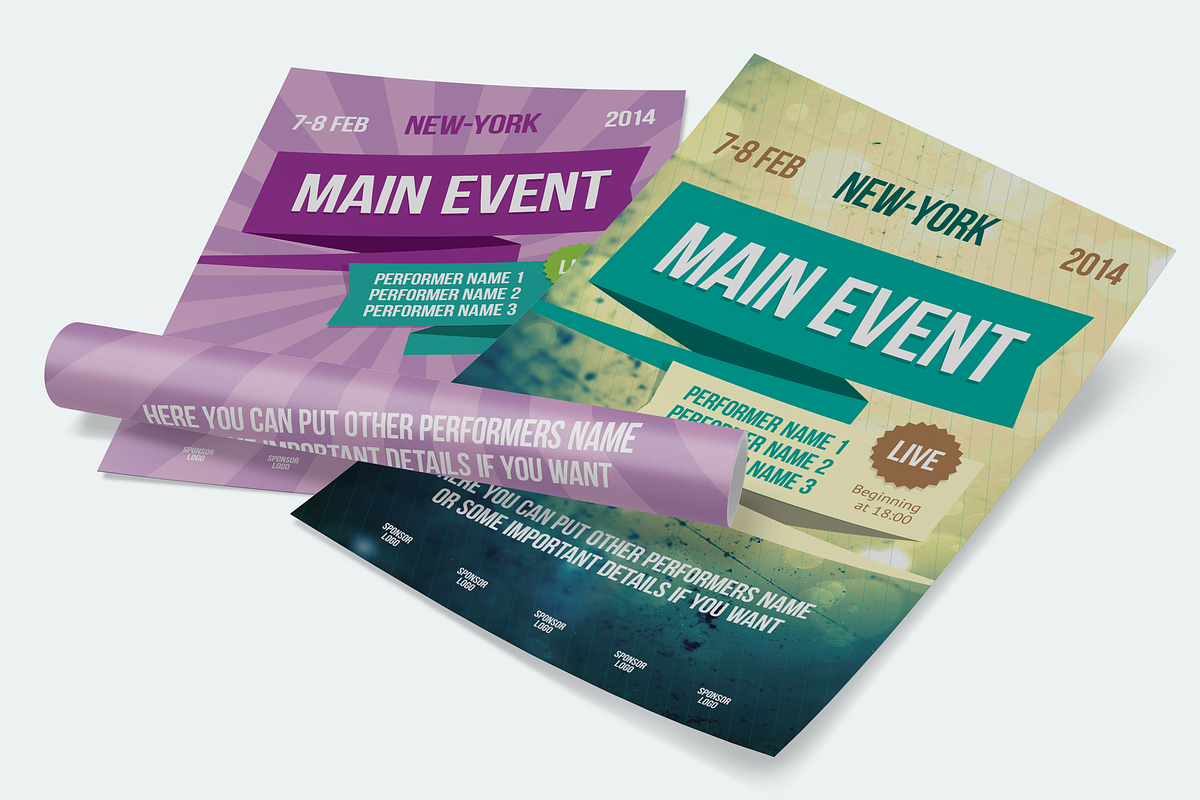 Multipurpose poster template, vol 2, a Flyer Template by EDT.Graphics