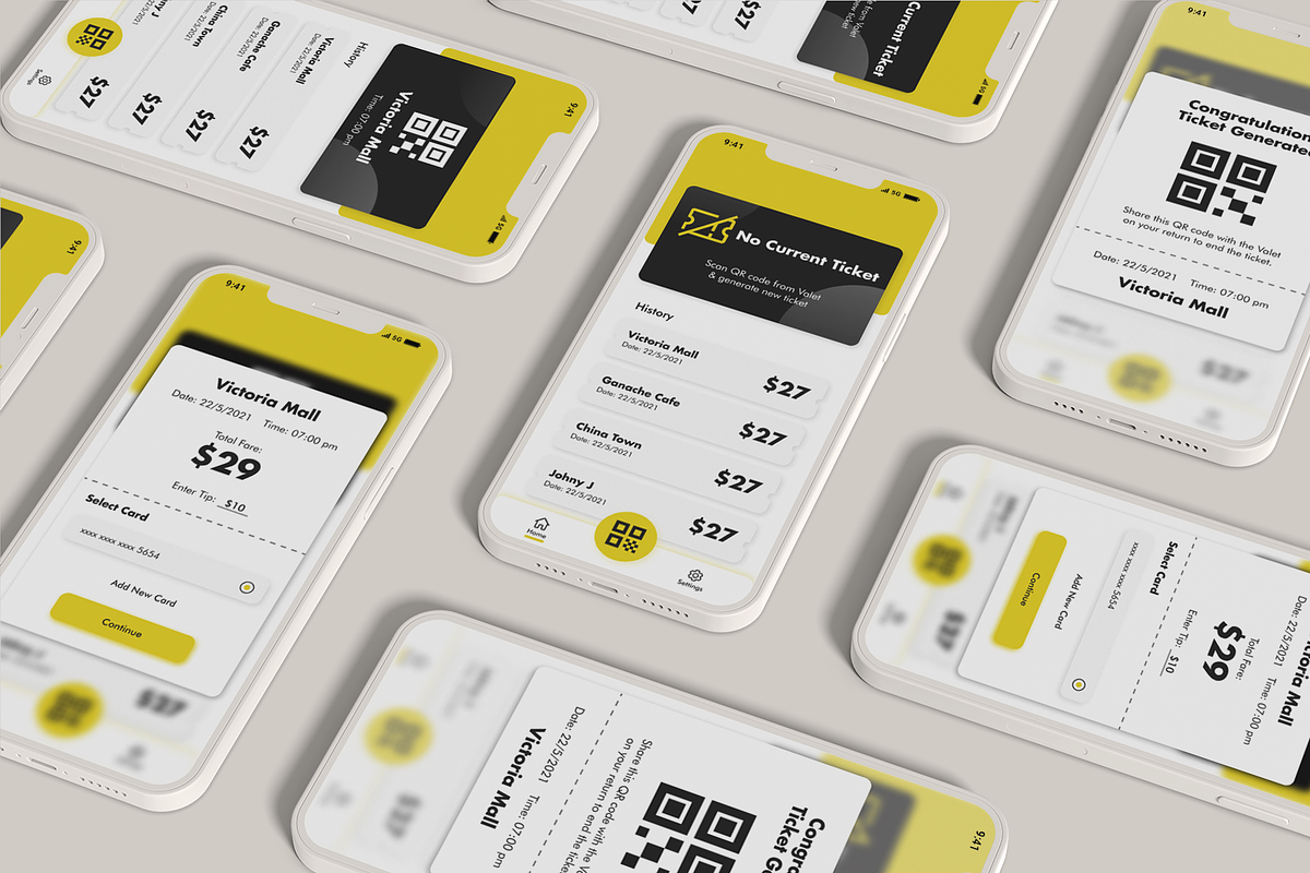 Valet Parking UI Kit App | Creative Market