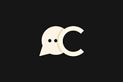 Letter C Chat Talk Logo Template