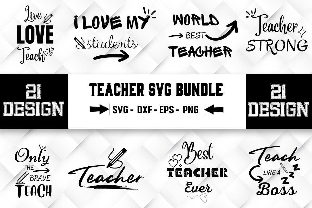 Teacher Svg Bundle, a Decorative Illustration by ARTNEST | Creative Market