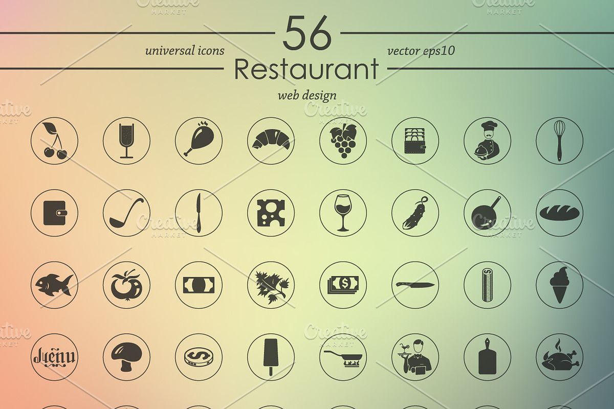 56 RESTAURANT icons, an Icon by Palau