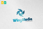 WingMedia Logo, a Branding & Logo Template by Schneider Design Store