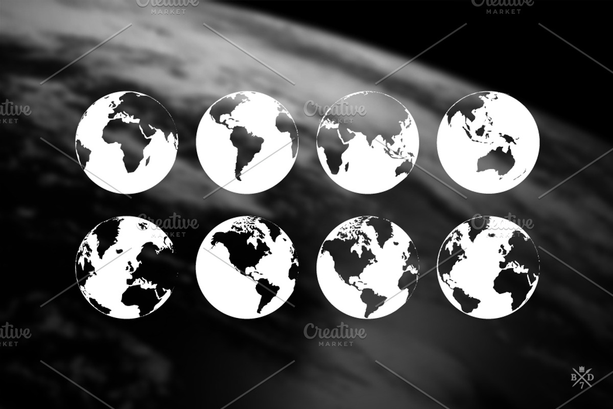 The Earth - Icon font with 24 icons, a Symbol Font by Basari Design