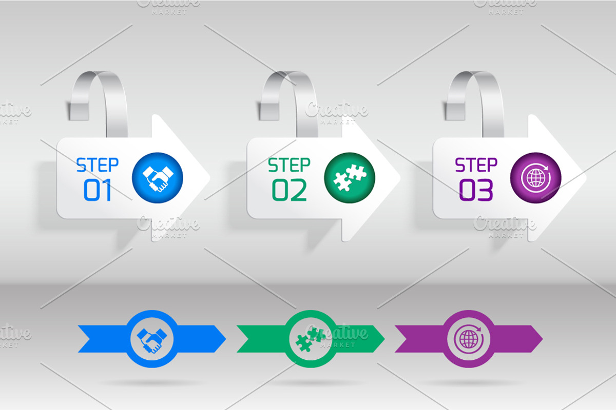 Realistic Wobbler Set, an Object Graphic by Macrovector | Creative Market