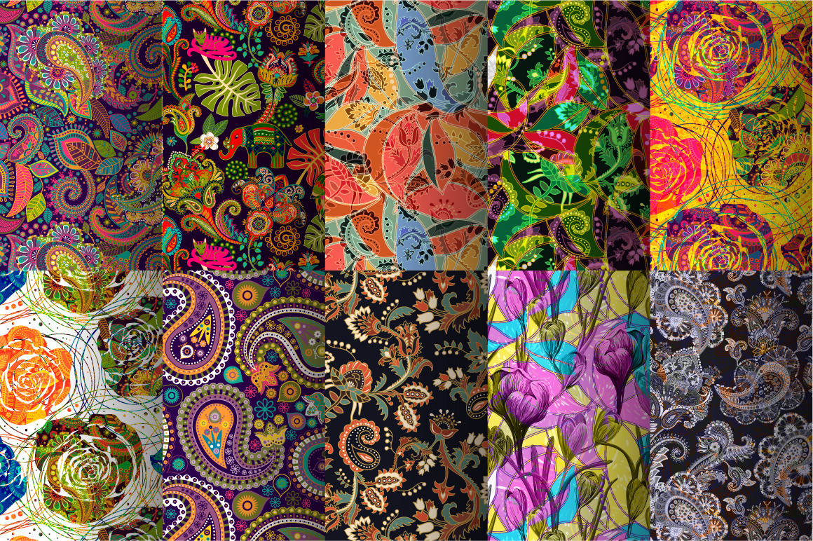 Bright Colorful Patterns, a Pattern Graphic by Sunny_Lion