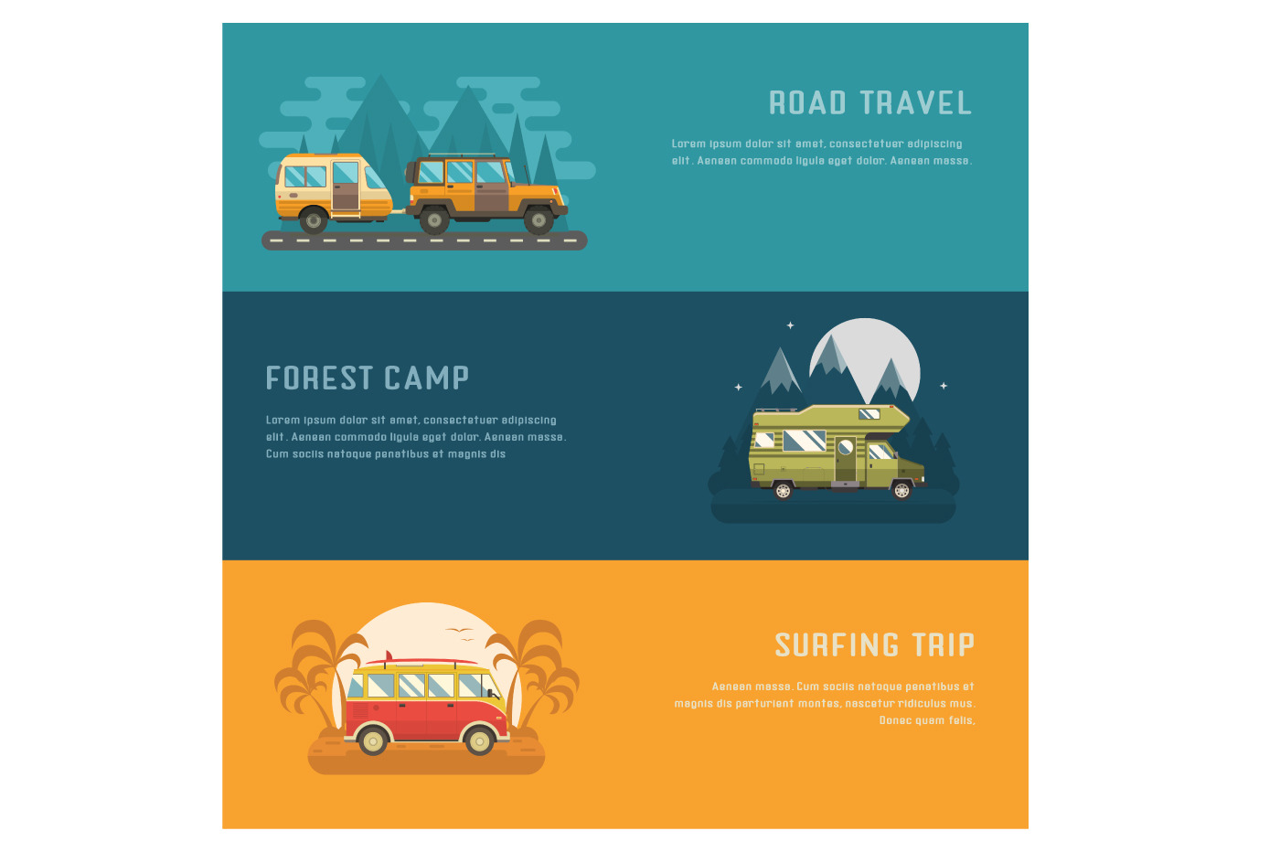 Outdoor Car Travel Banners Set, a Templates & Theme by Alex Krugli