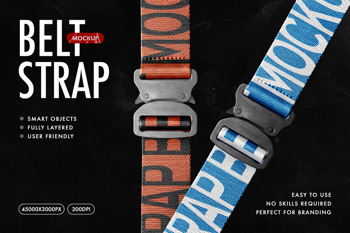 Strap Belt Mockup, a Product Mockup by Design Squad