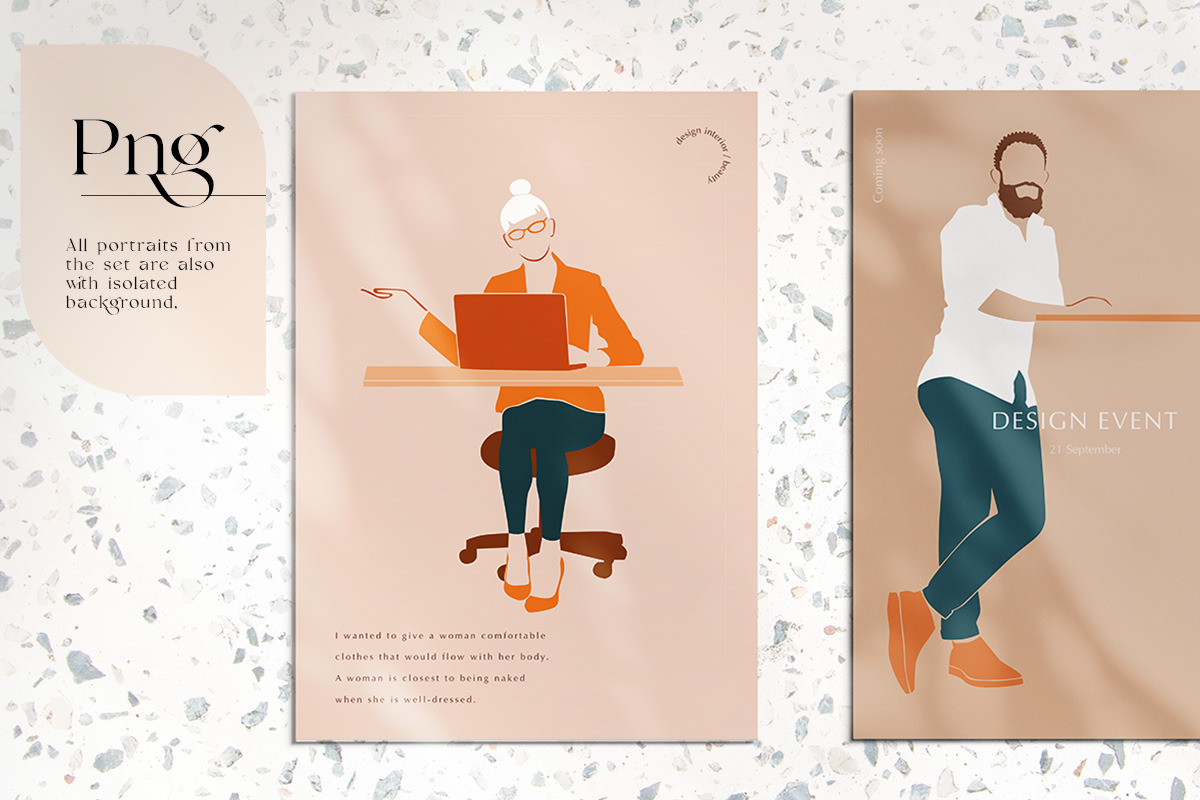 Teamwork People Abstract Portraits, an Education Illustration by NassyArt