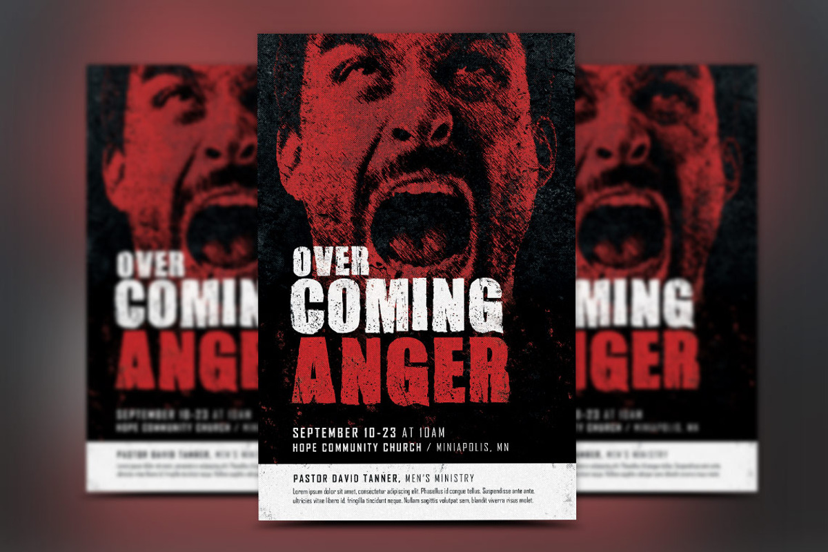Overcoming Anger Flyer Template, a Flyer Template by Godserv Designs