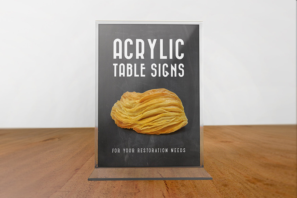 Acrylic Table Signs, a Print Template by Jose Matias