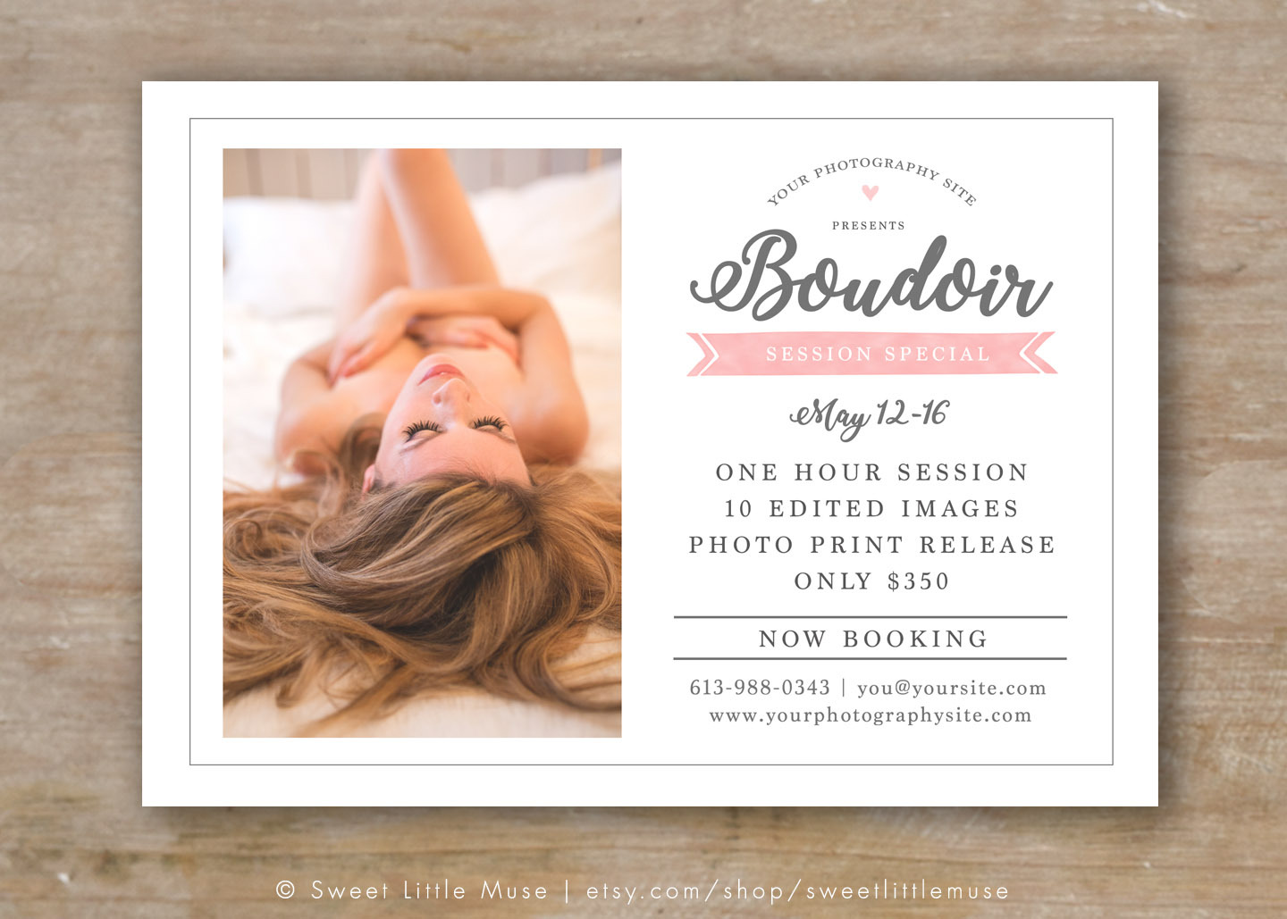 Boudoir Marketing Template, a Marketing Template by Sweet Little Muse
