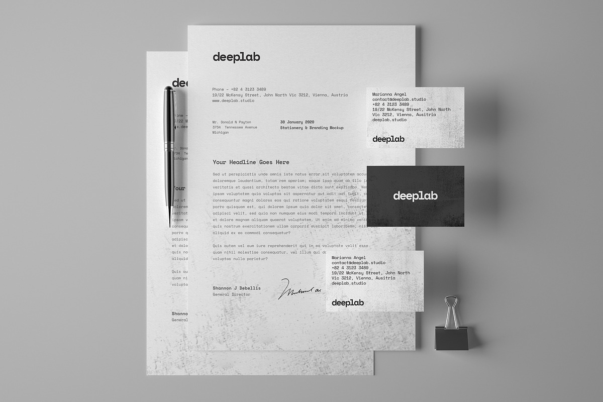 Stationery Branding Mockup Set, a Product Mockup by Deeplab