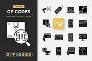 QR Codes Solid Icons, a Solid Icon by Spacepixel Creative