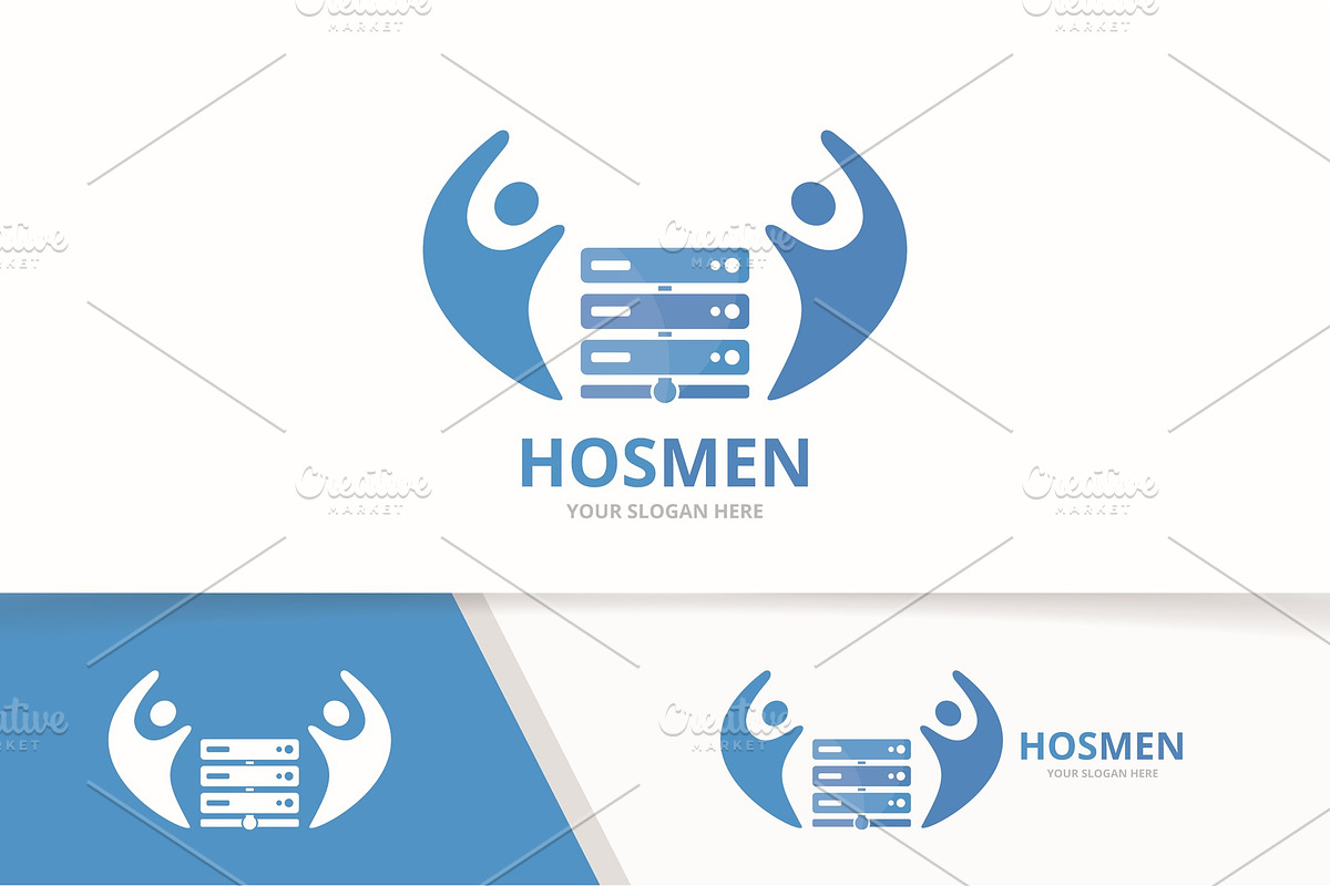 Vector host and people logo, a Branding & Logo Template by GraphiShop