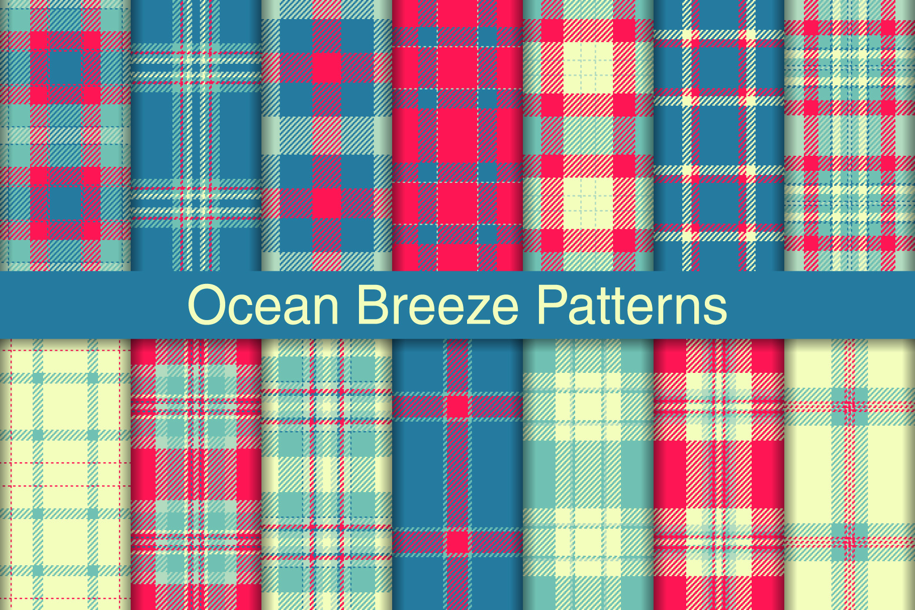 #208 Ocean Breeze Patterns, a Pattern Graphic by Plaid4You