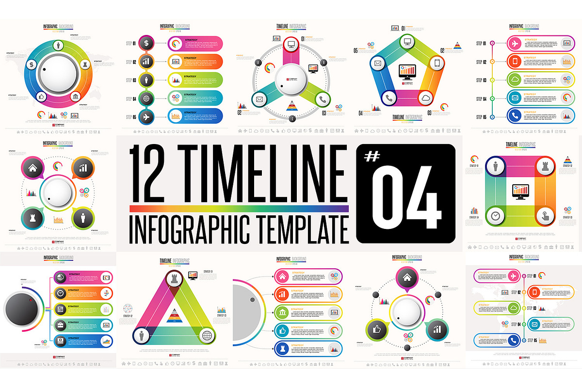12 Timeline & Infographic Template 4, a Presentation Template by ...
