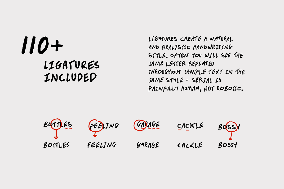 Serial: A Killer Handwriting Font, a Sans Serif Font by TYPEHEIST