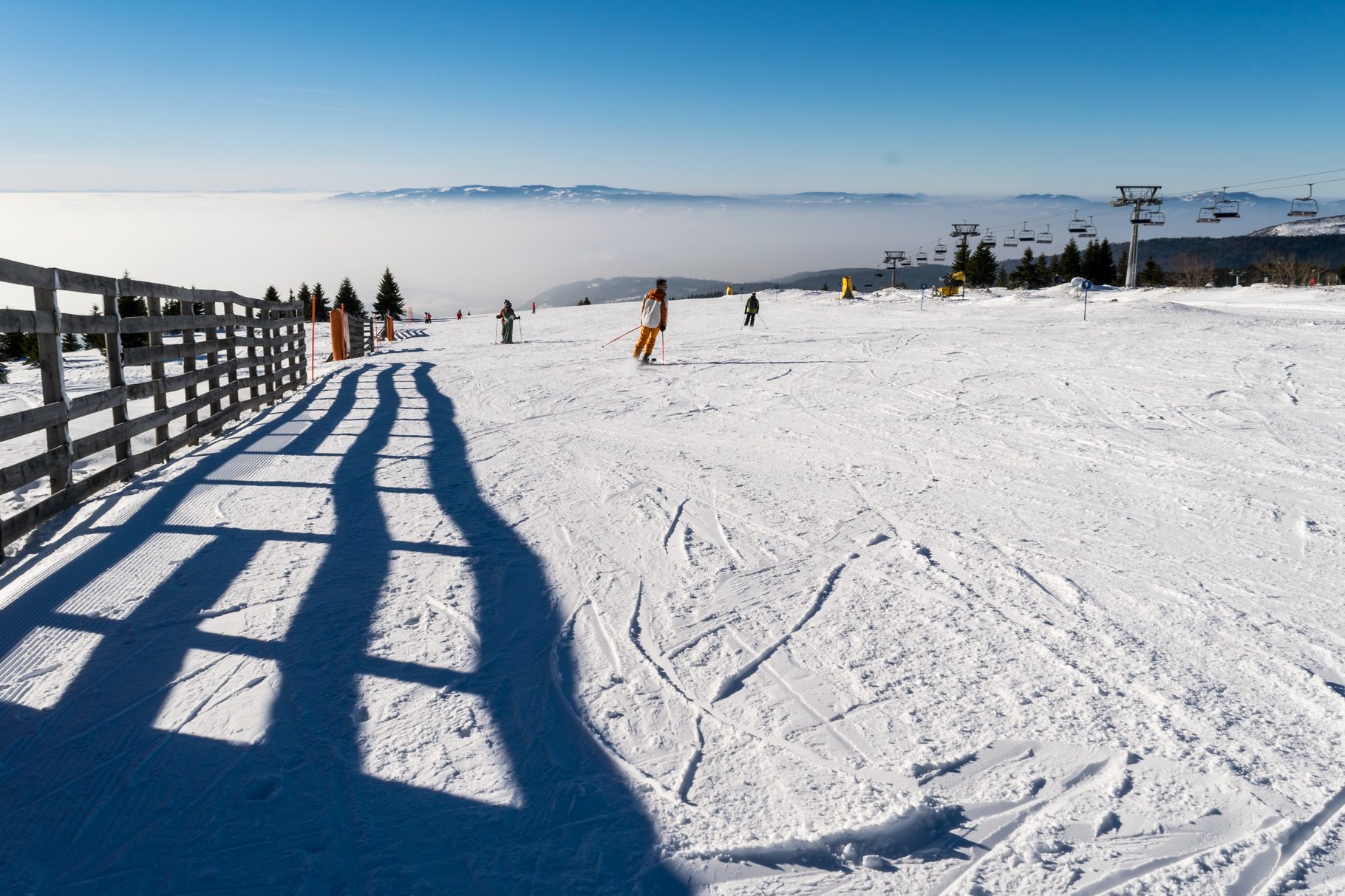 Ski slope, Snowy pathway | Stock Photos ~ Creative Market