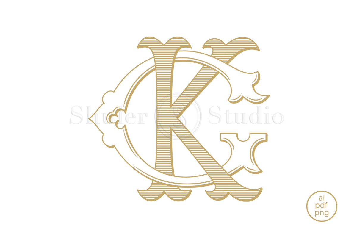 GK Monogram KG Monogram, an Illustration by Shuler Studio