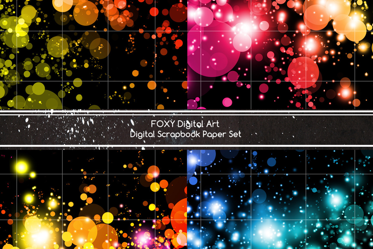 Christmas Bokeh Digital Papers, a Texture Graphic by FOXYdigitalart ...