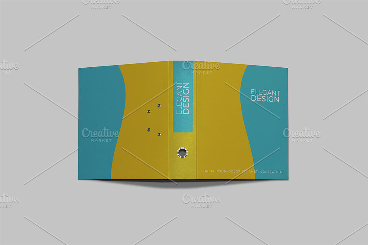 Photorealistic Binder Mockups, an Advertising Mockup by Illusiongraphic