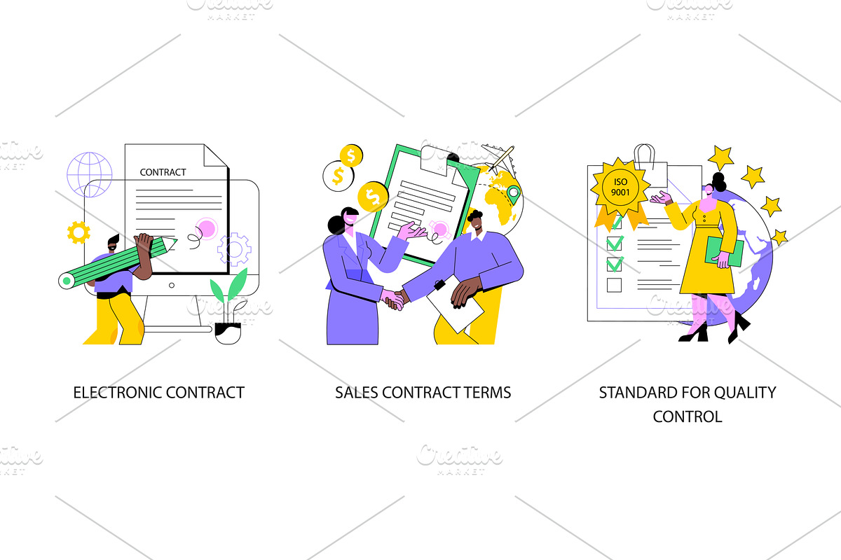 Business agreement abstract concept, a Work Illustration by Visual ...
