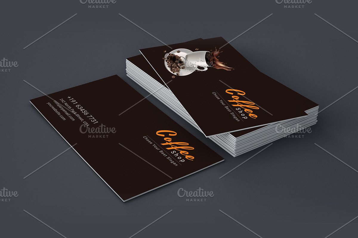 Coffee Shop Business Card, a Business Card Template by graphicsunday