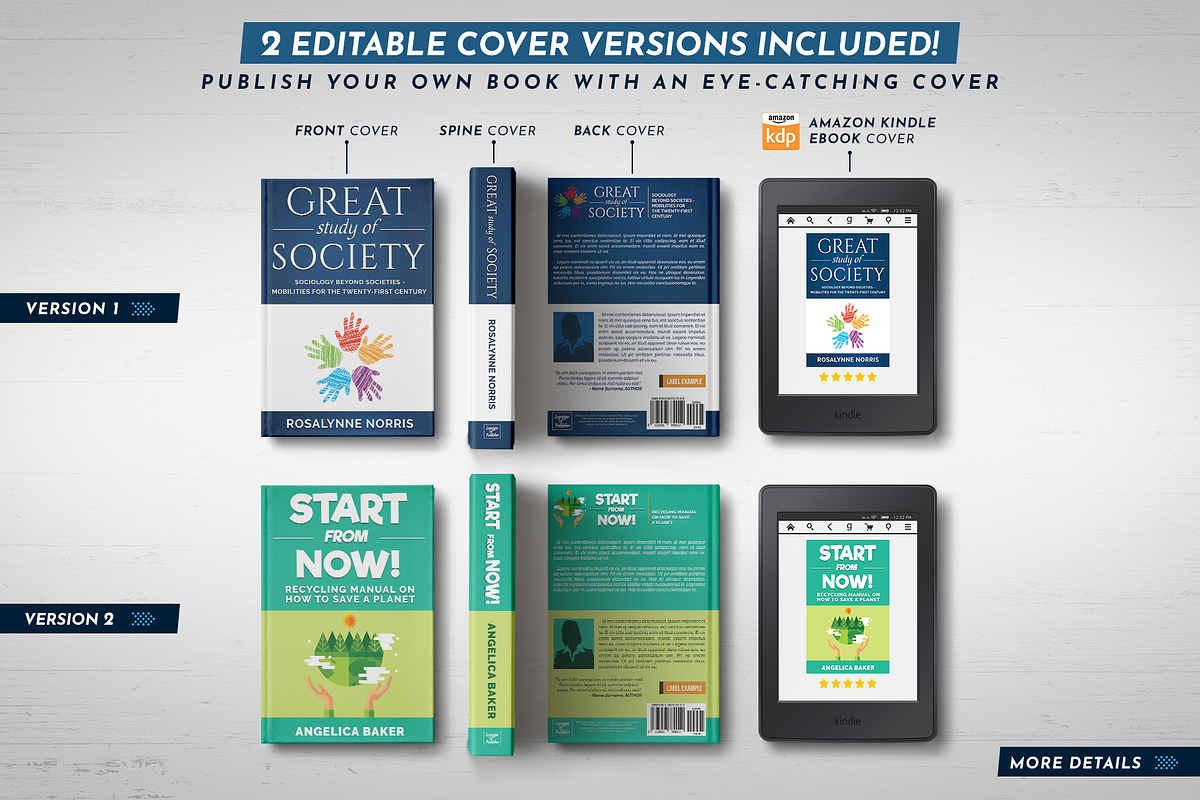 Editable Book Cover Template
