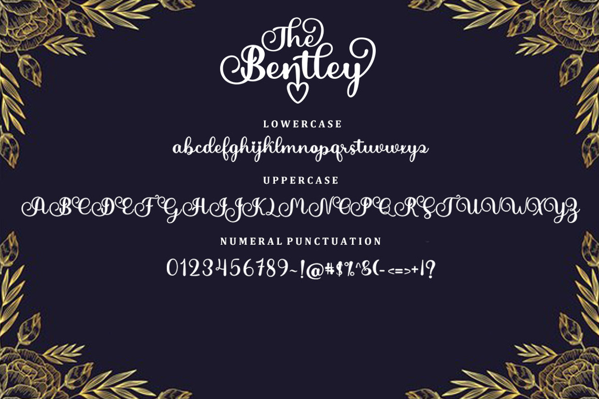 The Bentley Script, a Script Font by Bosstype Studio