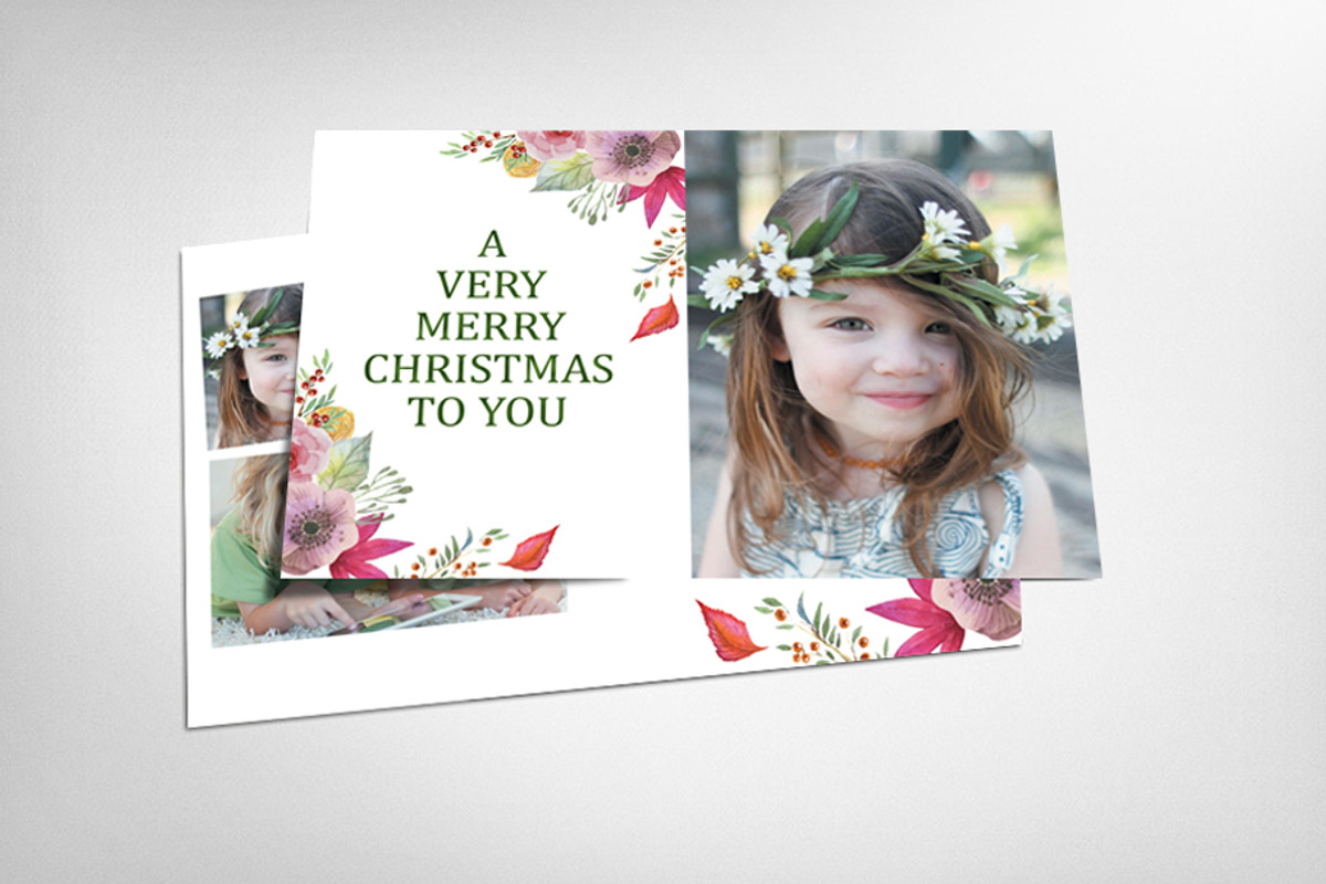 5 Christmas Cards Bundle, a Card Template by graphicforest
